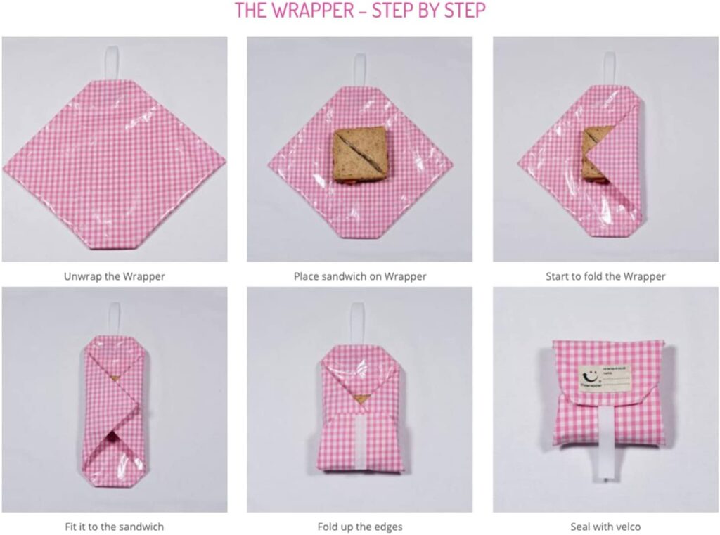 Re-Wrap-It Yellow Check Reusable Sandwich Wrapper